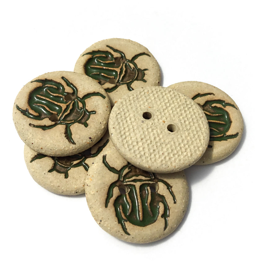 Stoneware Scarab Beetle Buttons 7/8" – Haulin' Hoof Farm Store