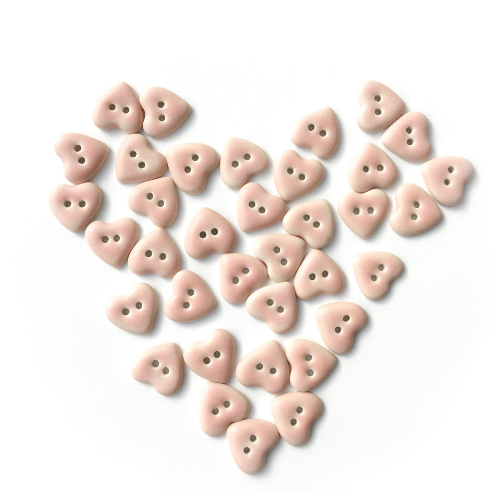Matte Pink Porcelain Heart Buttons 9/16" – Haulin' Hoof Farm Store