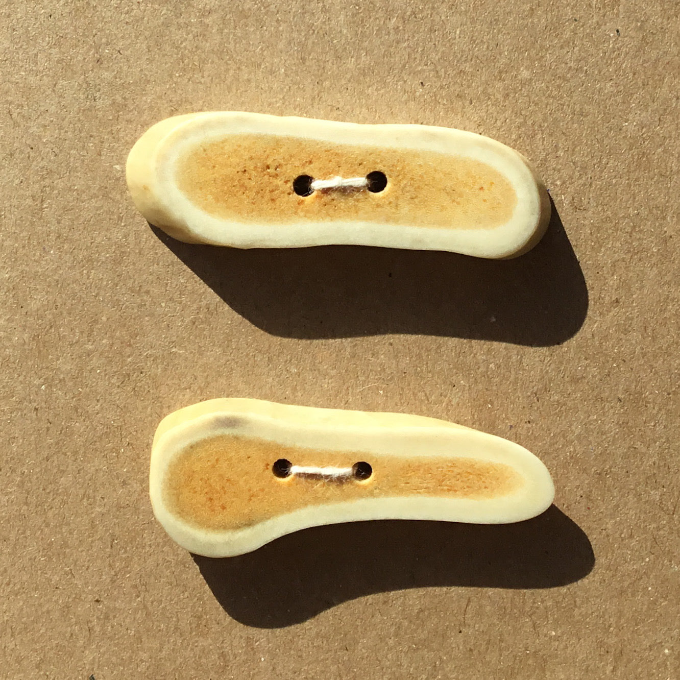 Polished Deer Antler Shed Buttons 2-1/8" x 5/8" 2-Pack – Haulin' Hoof ...