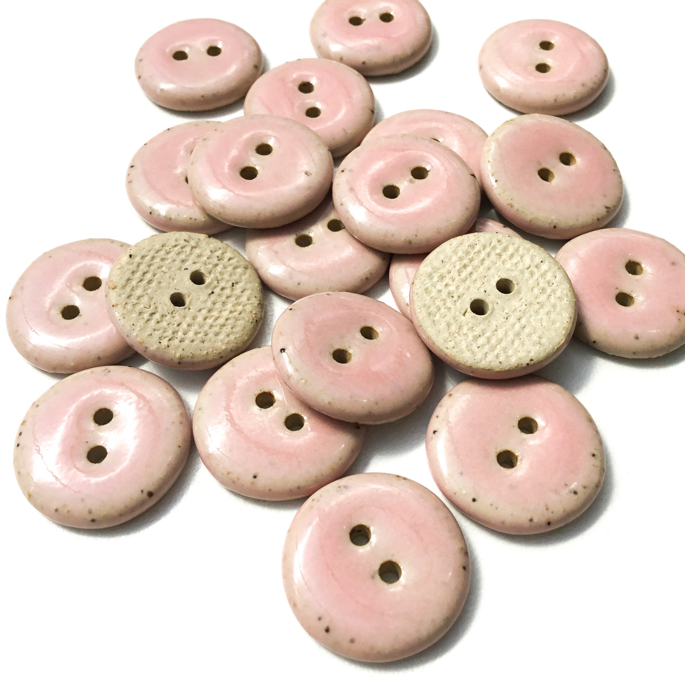 Soft Pink Ceramic Stoneware Buttons - 3/4" – Haulin' Hoof Farm Store